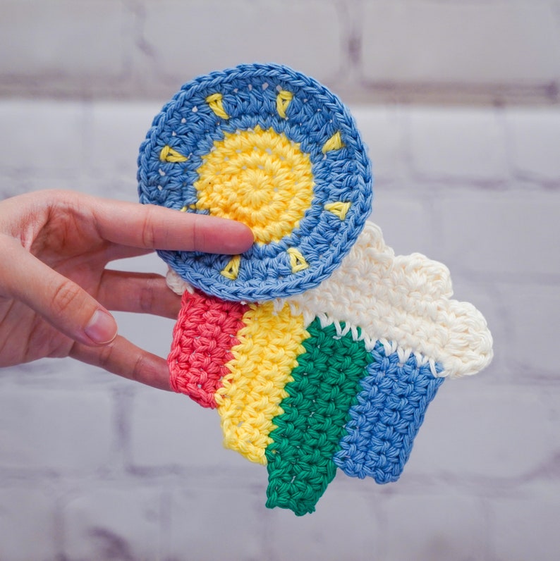 CROCHET PATTERN - Sunshine Coaster - Etsy