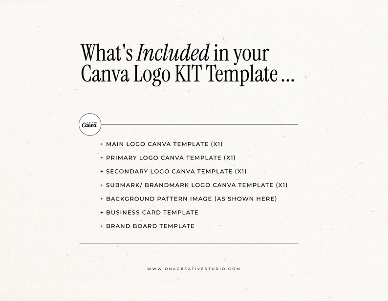 Instant Download DIY Canva Modern Logo Design Brand KIT DIY Logo ...