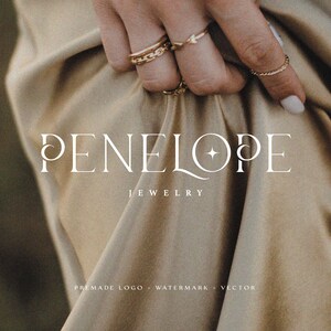 Logo Watermark Vector, Jewelry Logo, Branding, Premade Logo, Text Logo ...