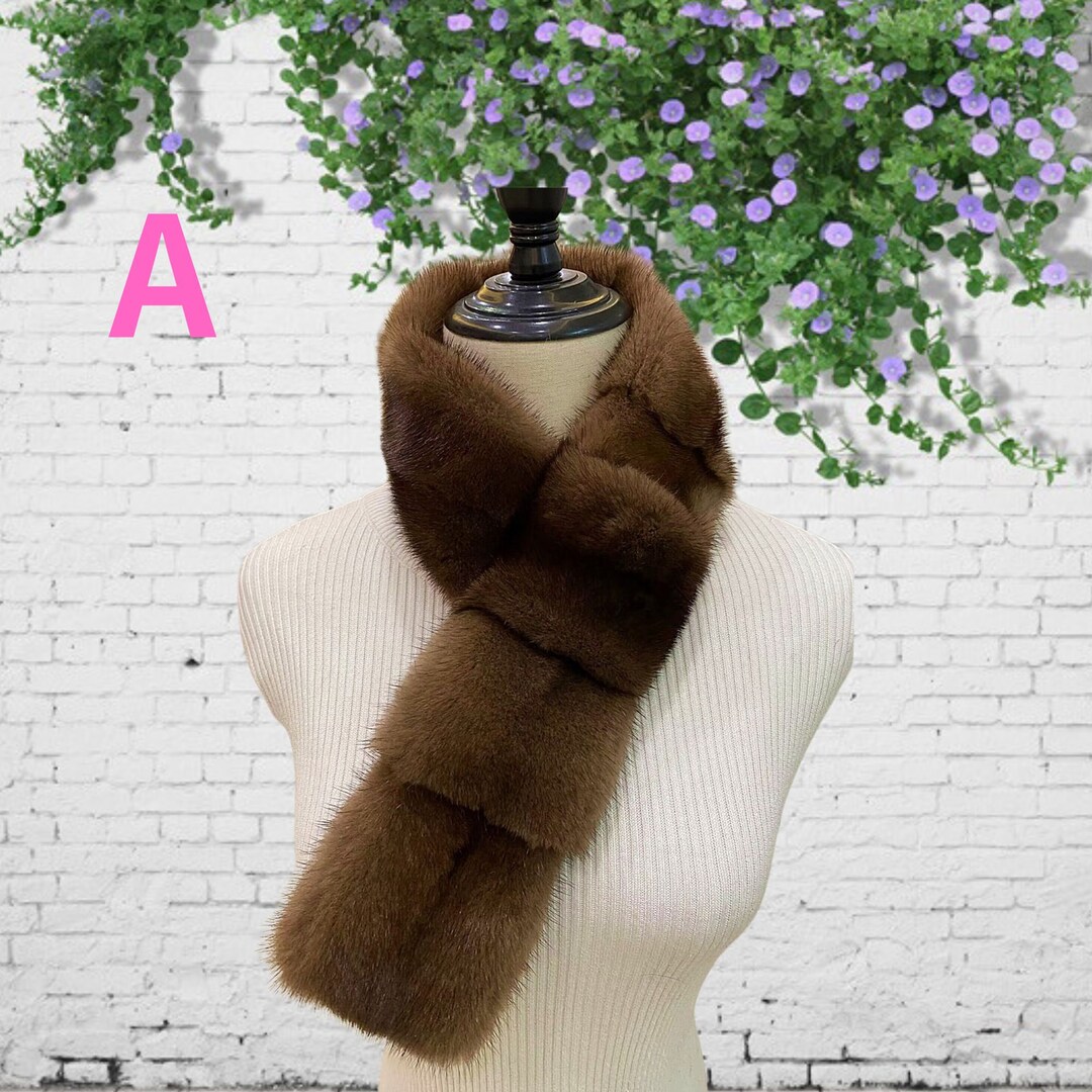 Winter Mink Fur Scarves Women Winter Mink Fur Collar Ring - Etsy