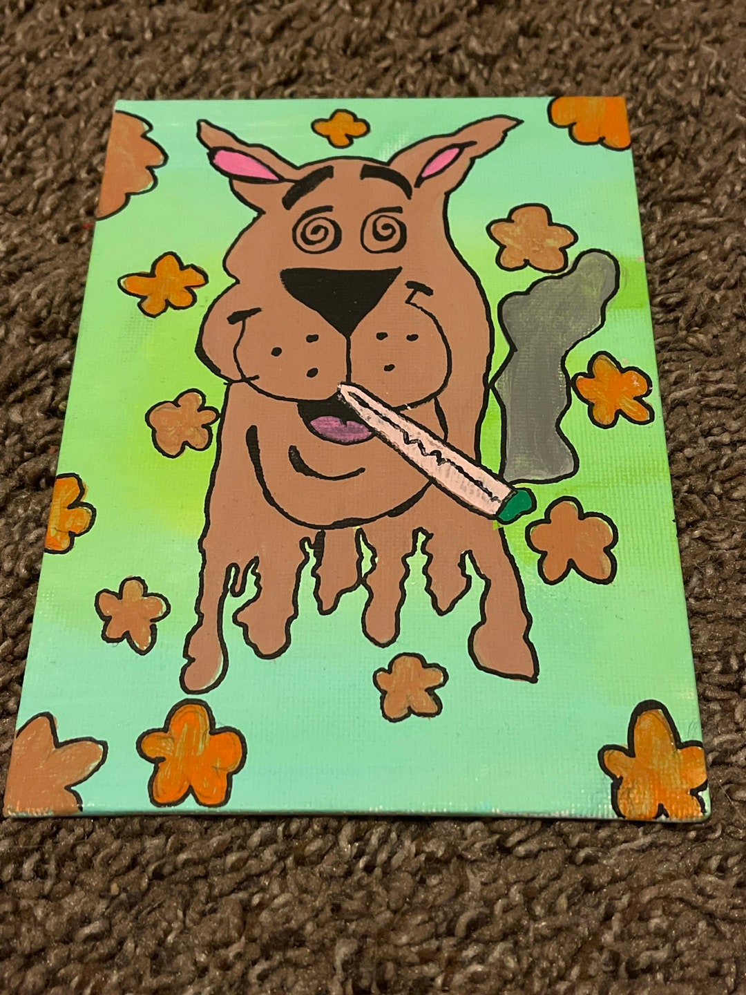 Stoner Scooby Doo.. 5x7 Flat Canvas. - Etsy