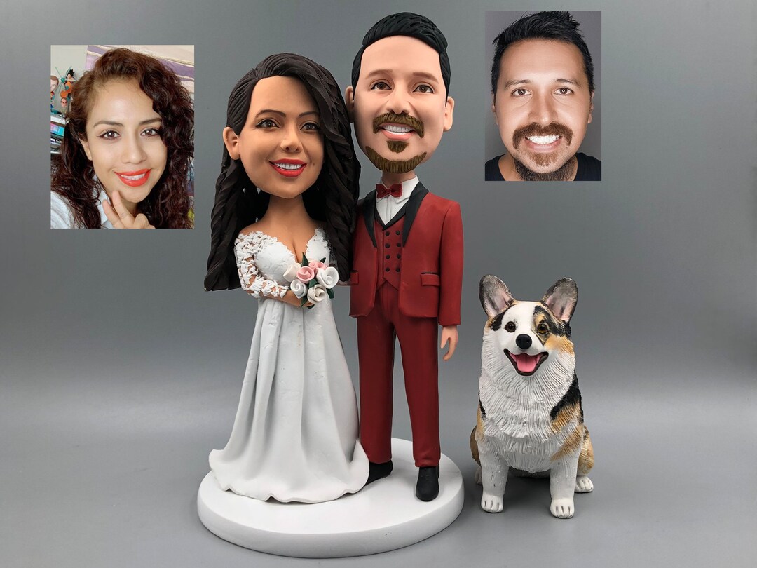 Custom Bobblehead Wedding Cake Topper, Personalized Wedding Cake ...