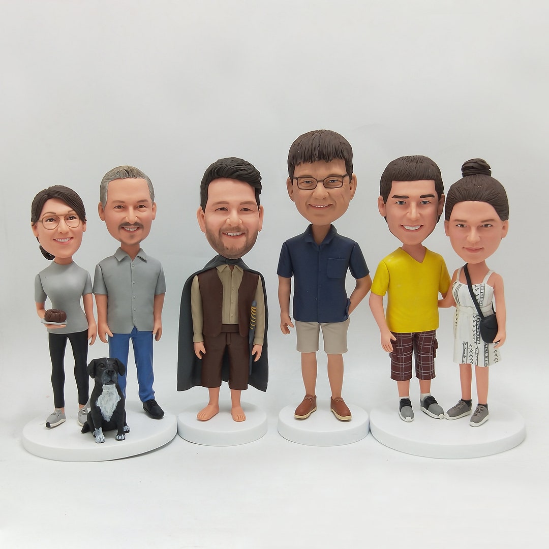 Custom Family Bobbleheads, Family Sibling Bobbleheads, Pet Statues ...