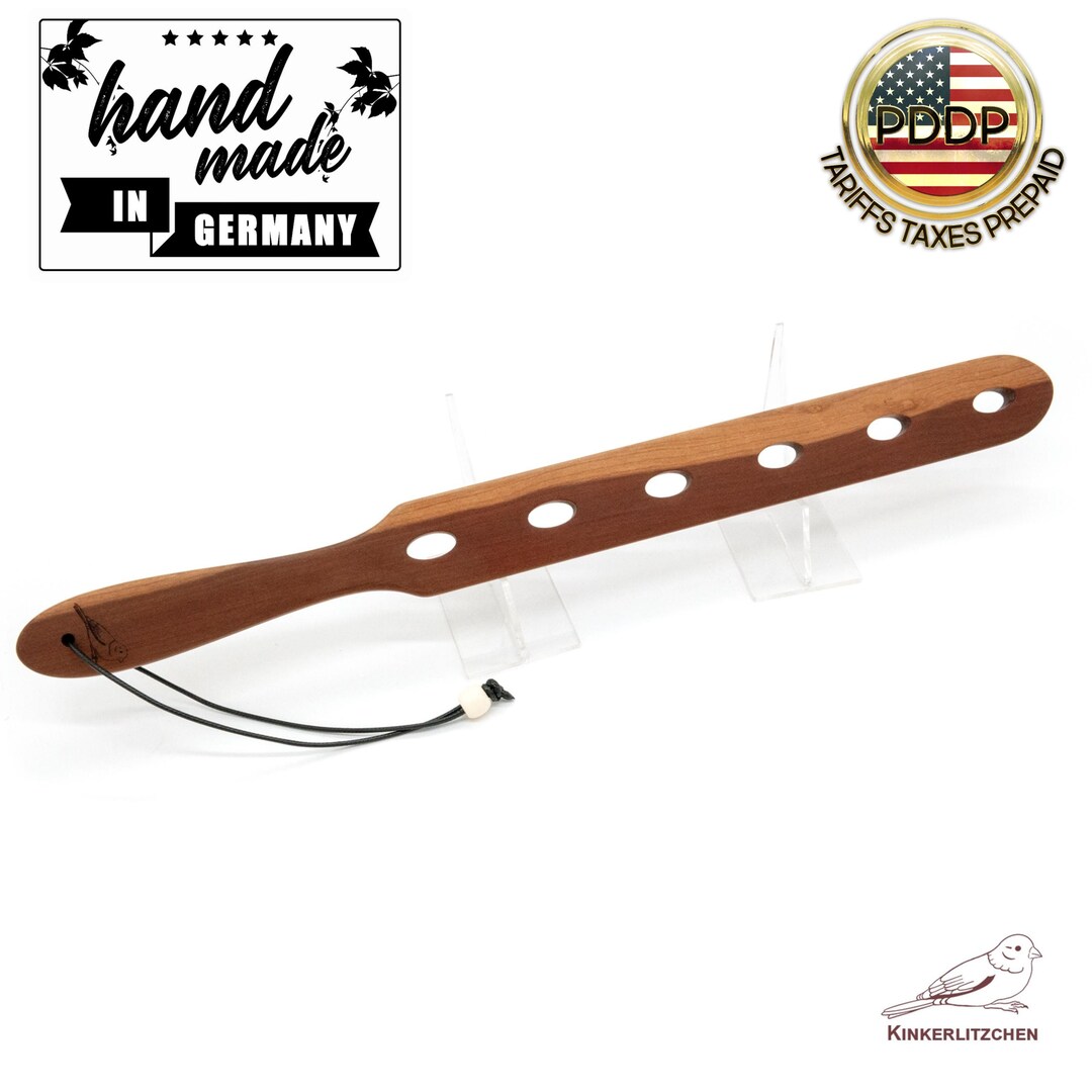 Handmade Ruler Spanking Paddle BDSM Wooden Stingy Cane Impact Play ...