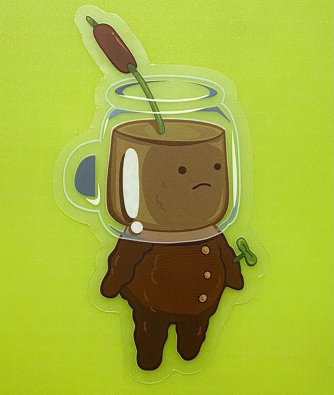 Adventure Time Dirt Beer Guy Silly Cartoon Sticker 3 Tall CLEAR Sticker ...
