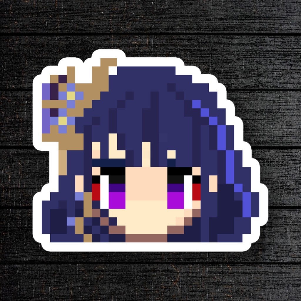 8bit Pixel Raiden Shogun/ei Genshin Impact Graphic - Etsy