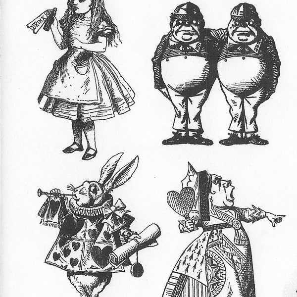 Alice in Wonderland Rubber Stamp - Etsy