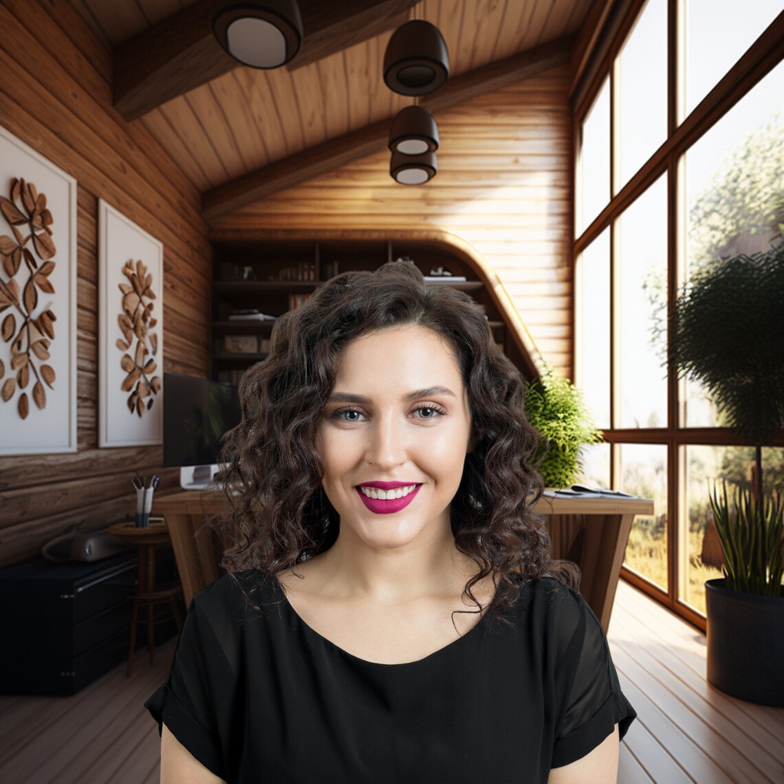 Home Office Unique & Original Virtual Backgrounds Backdrop Office ...