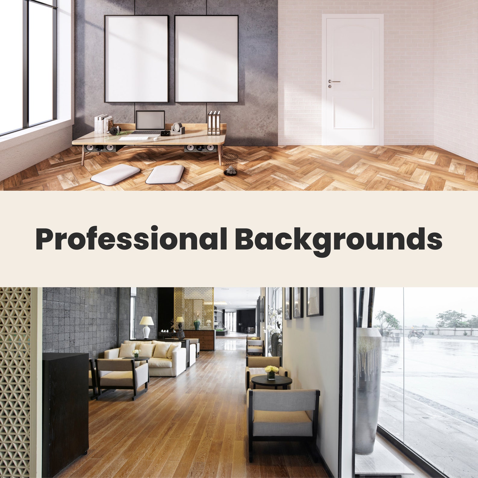 Home Office Unique & Original Virtual Backgrounds Backdrop Office ...