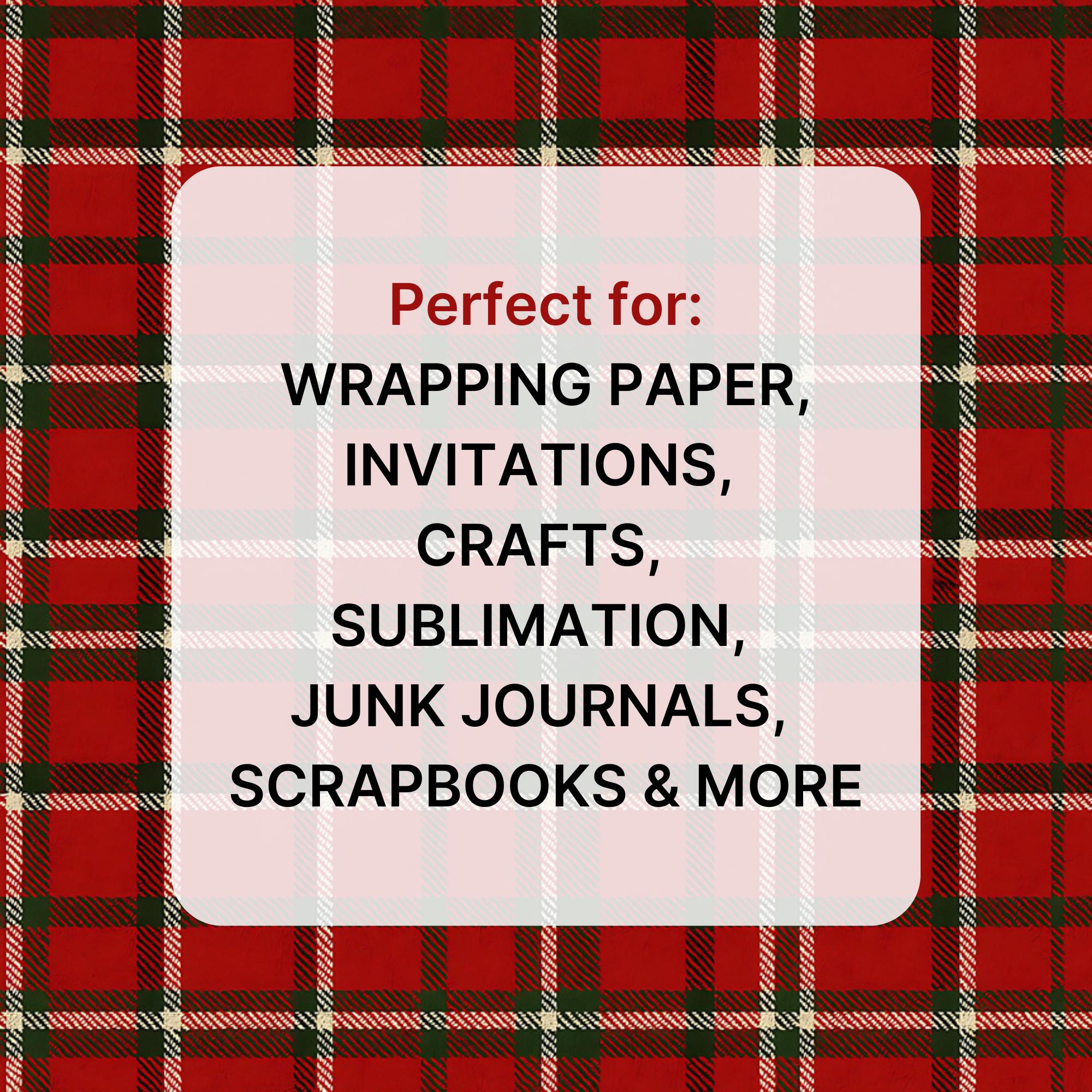 Tartan Plaid Digital Paper, Seamless Christmas Plaid Patterns, Red ...