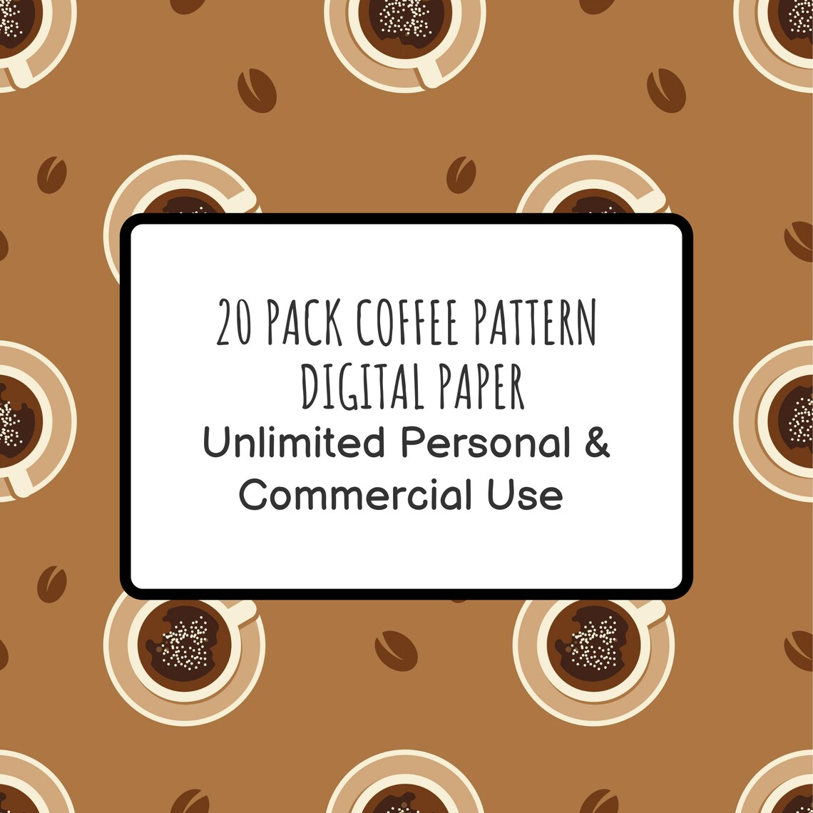 Coffee Lover Digital Paper Pack,coffee Digital Paper,scrapbooking Paper ...