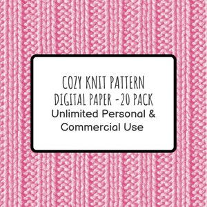 Knitted Wool Digital Paper Pack, Knit Digital Scrapbook Paper, Knit ...