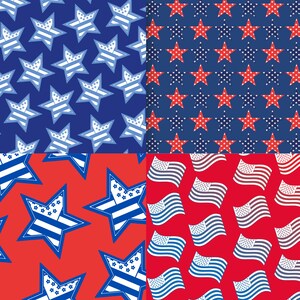 Patriotic Digital Paper, USA Digital Paper, America Scrapbook Paper ...