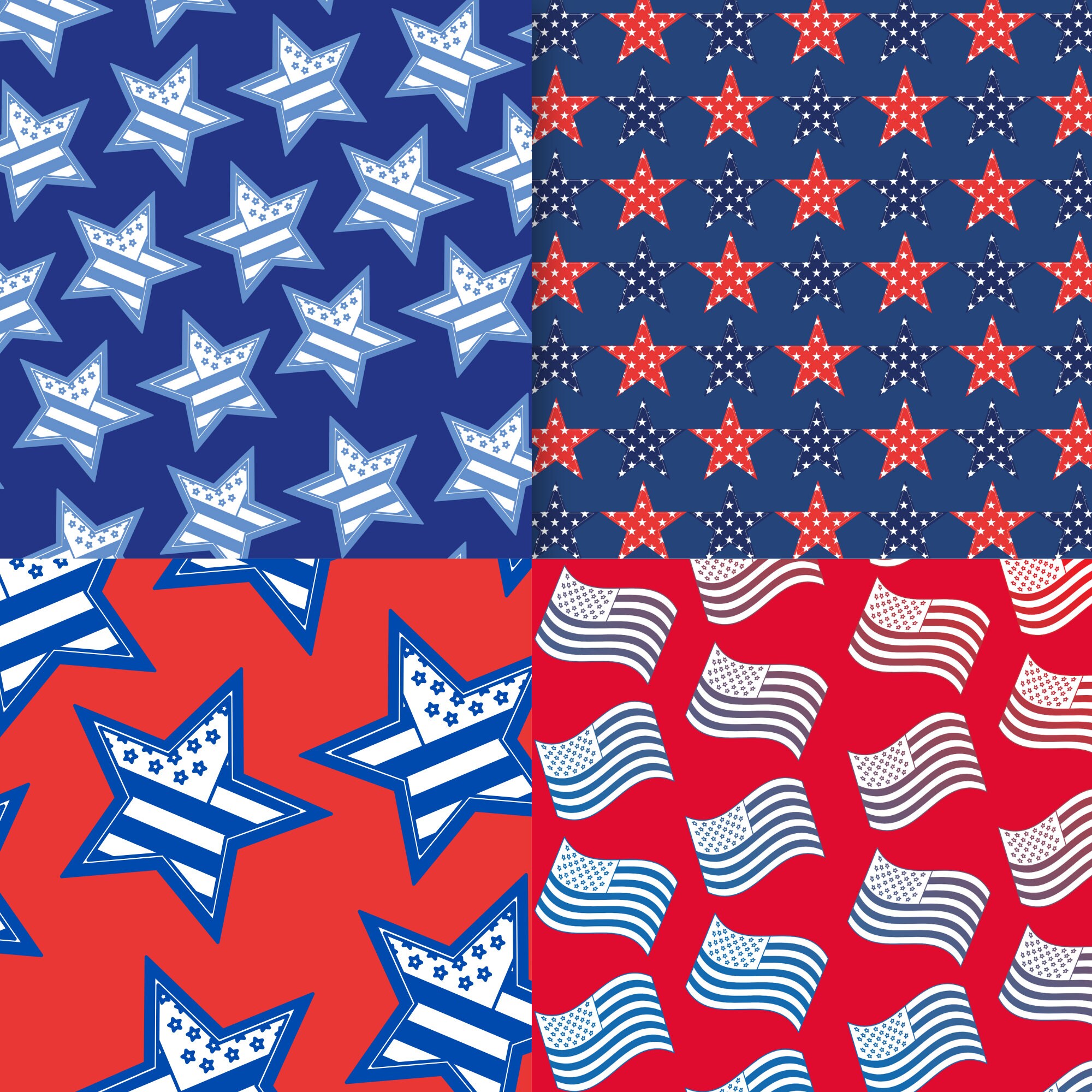 Patriotic Digital Paper USA Digital Paper America Scrapbook - Etsy