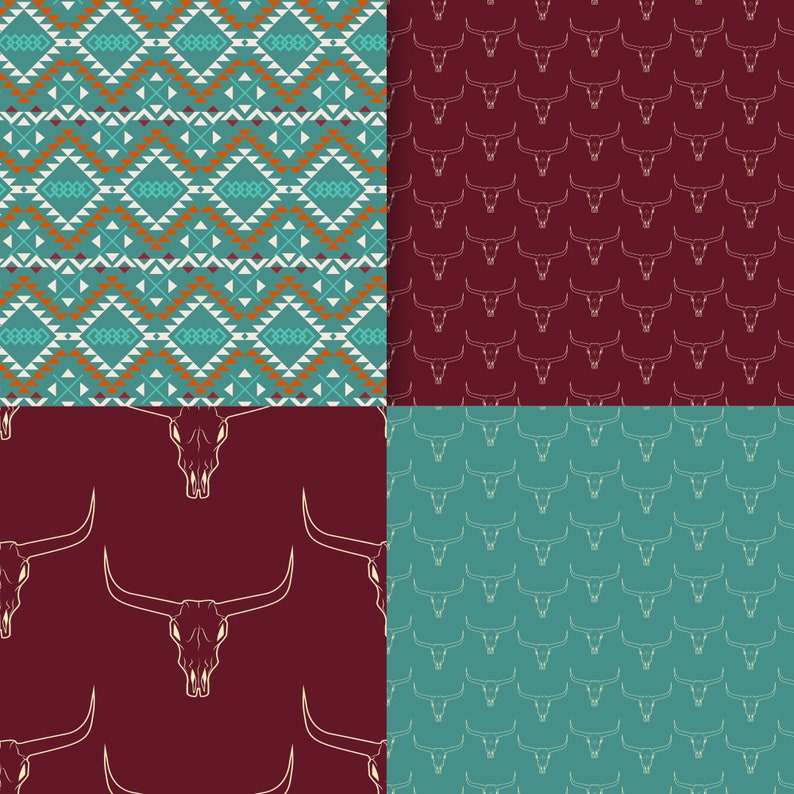 Aztecdigital Paper Native American Background Paper Western - Etsy