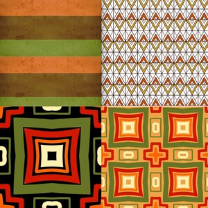 African Digital Paper, African Background Paper, African Scrapbook ...