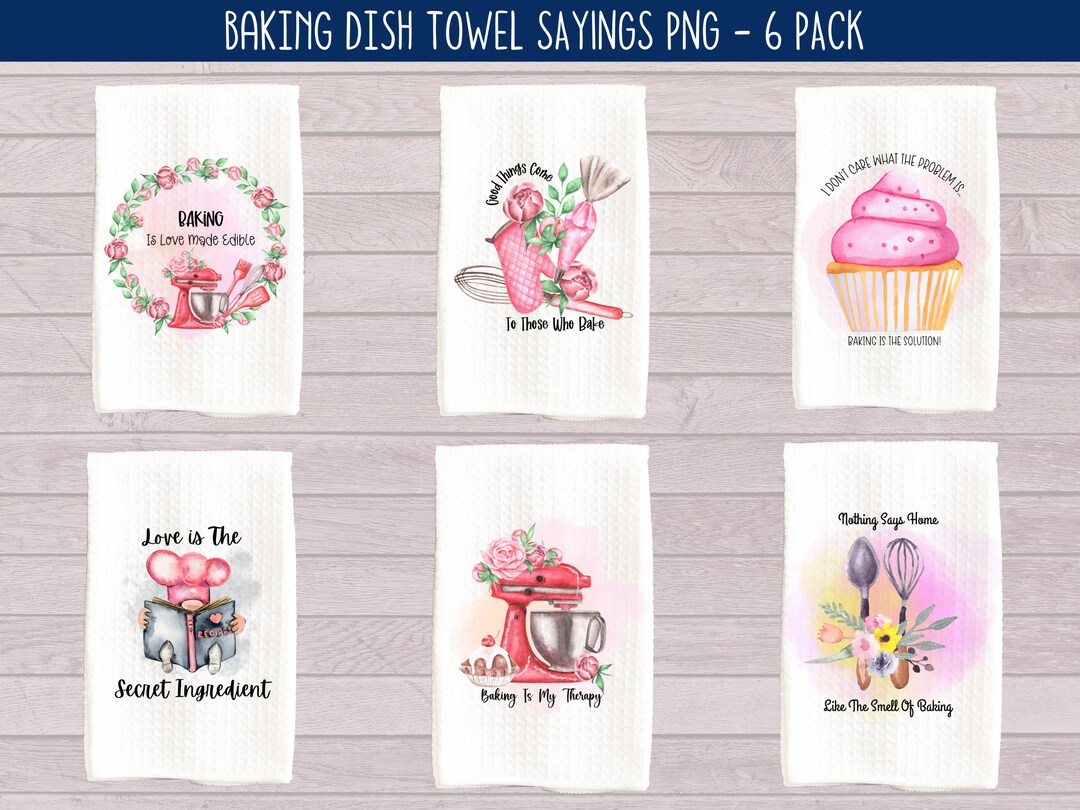 Baking Dish Towel PNG, Dish Towel Sublimation Bundle, Baker Life Png ...