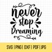 Inspirational SVG, Motivational SVG, Positivity SVG, Never Stop ...