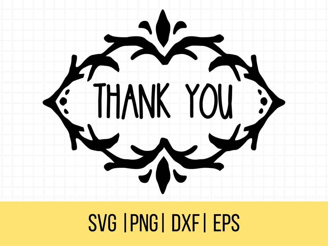 Thank You SVG, Thank You Sign Svg, Bridal Thank You Card, Printable ...