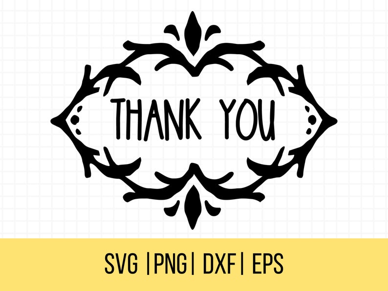 Thank You SVG Thank You Sign Svg Bridal Thank You Card - Etsy