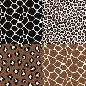 Animal Print Digital Paper Pack, Safari Digital Scrapbook Paper ...