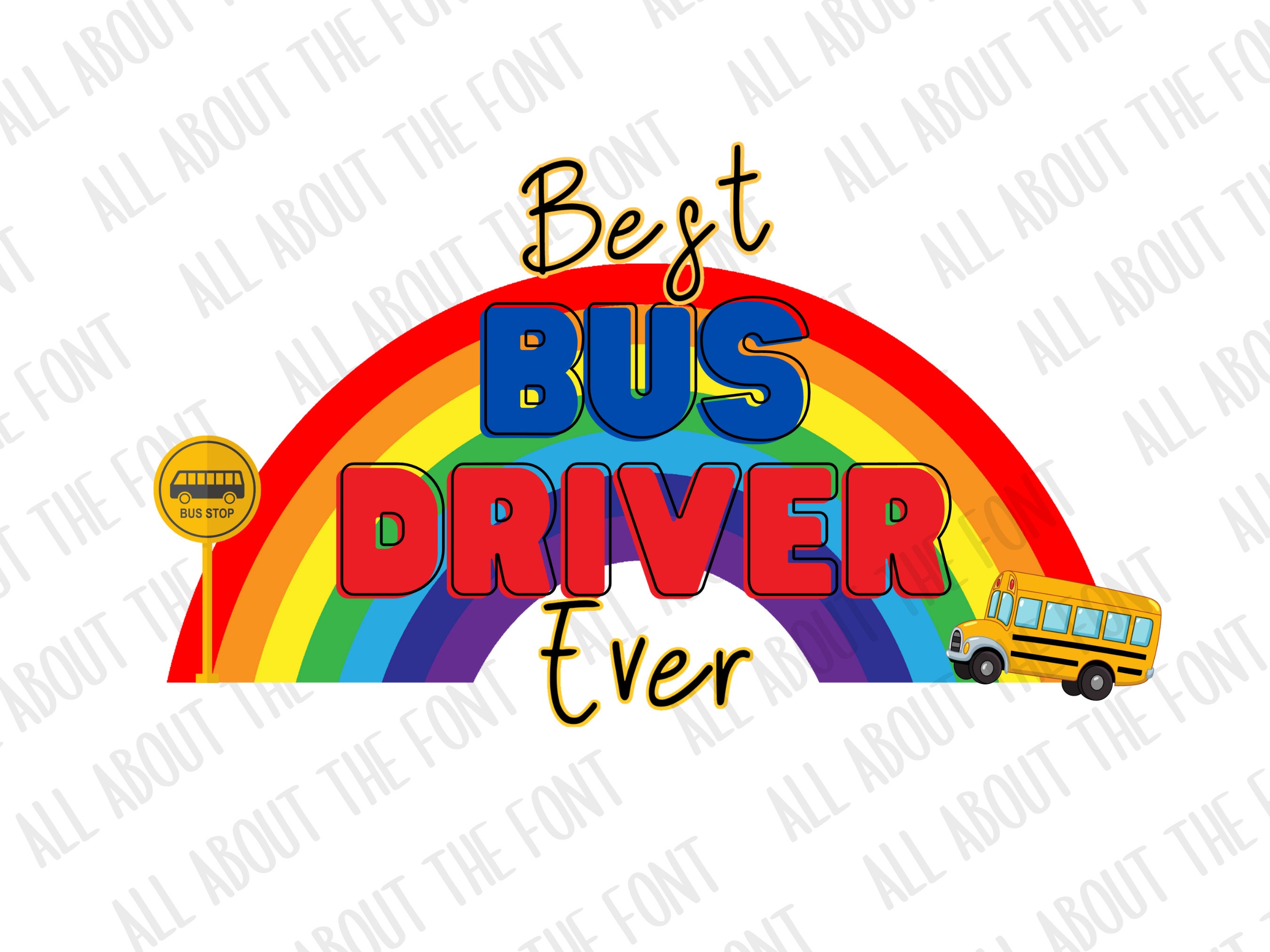 School Bus Driver Sublimation PNG Bus Driver Gift Png Best - Etsy