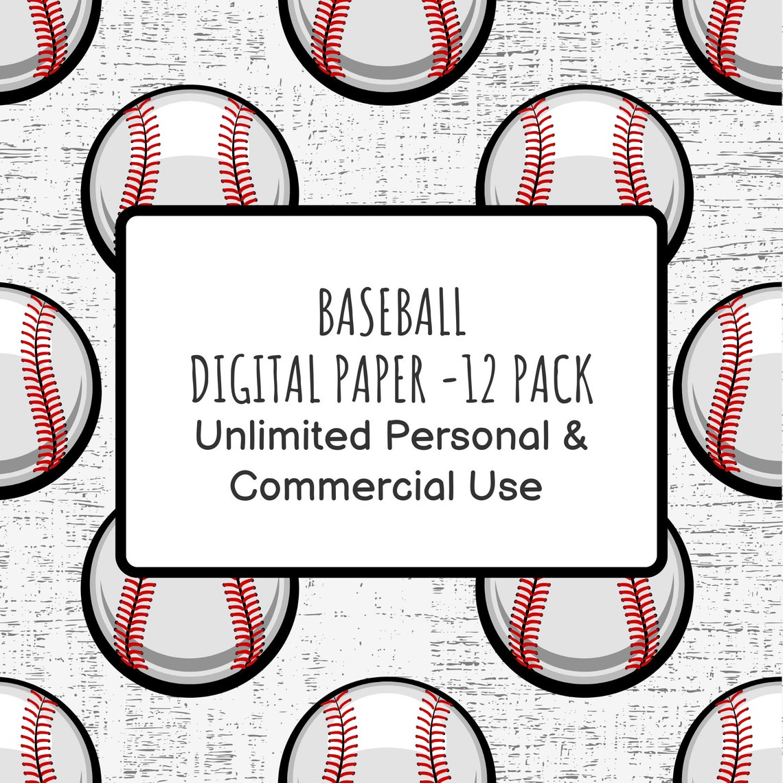 Baseball Digital Paper, Game Day Digital Paper, Baseball Player ...