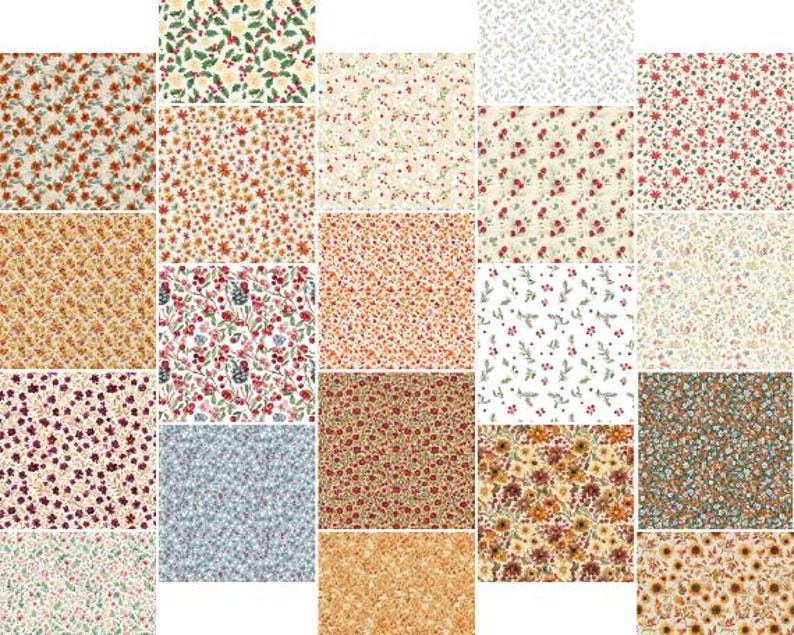 100 Seamless Ditsy Floral Patterns, Vintage Seamless Small Flower ...