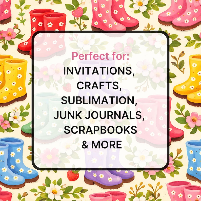 Spring Seamless Digital Paper, Floral Garden Farm Backgrounds ...