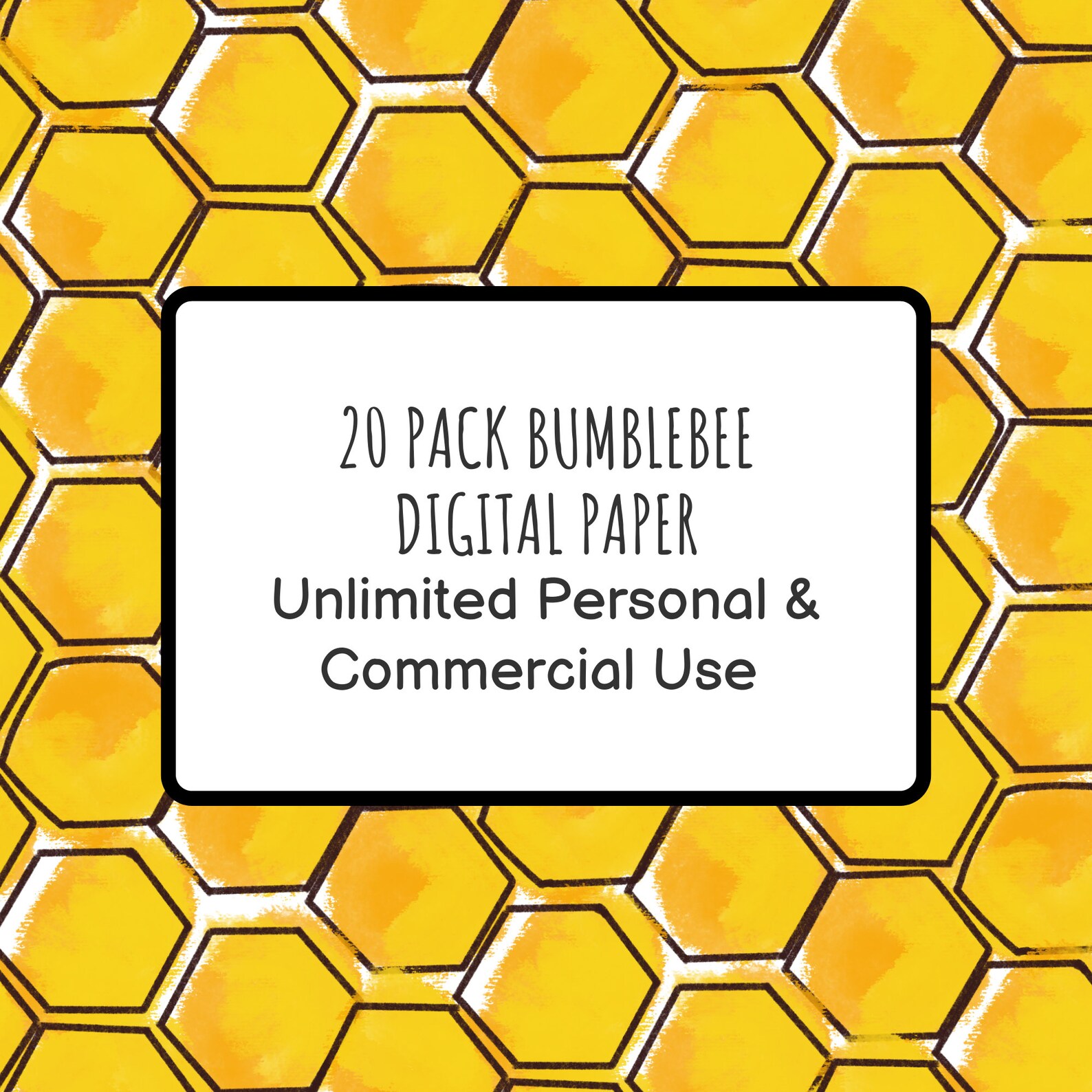 Bee Digital Paper Pack Bee Patterned Paper Honeycomb Paper - Etsy