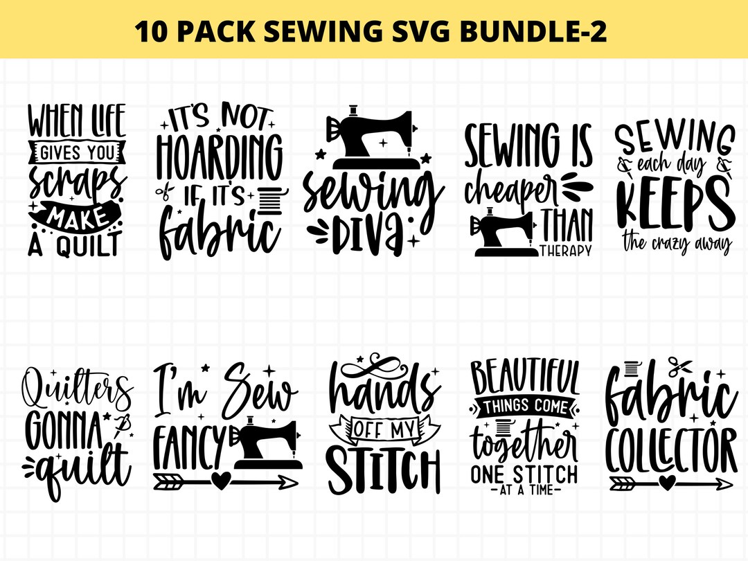 Sewing SVG Bundle Part 2, Sew SVG, Sewing Machine Svg, Sewing Room Svg ...
