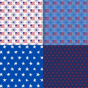 Patriotic Digital Paper, USA Digital Paper, America Scrapbook Paper ...