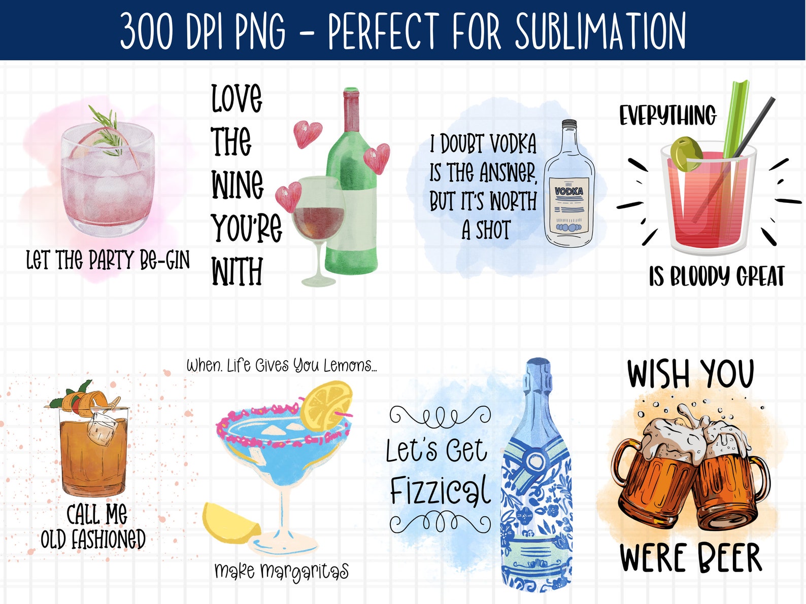 Funny Alcohol Dish Towel Sayings PNG Dish Towel Sublimation - Etsy