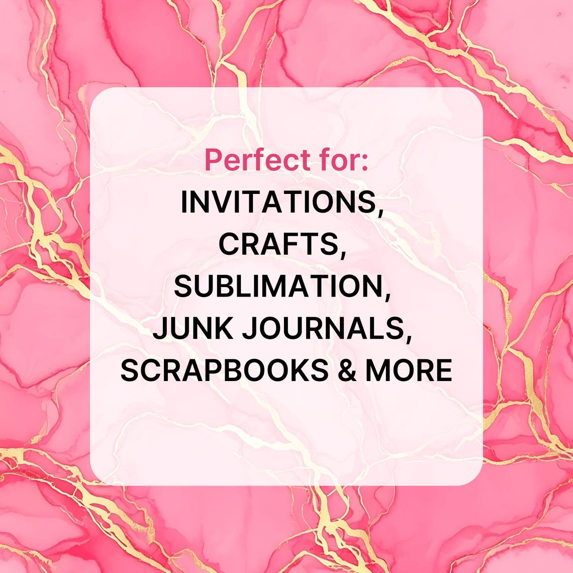 Pink and Gold Scrapbook Paper Bundle, Glam Foil Digital Paper Pack ...