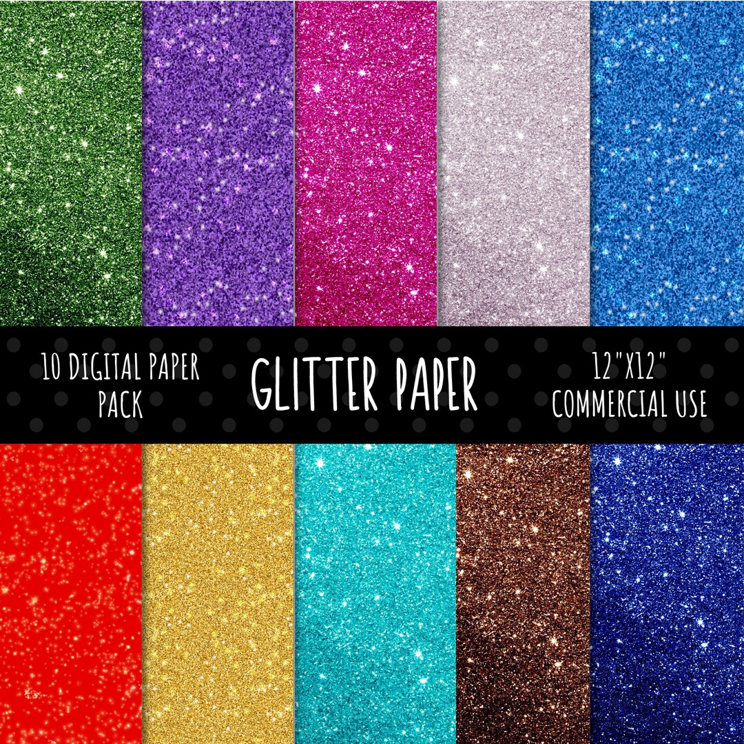 Glitter Digital Paper Pack, Digitales Scrapbook-Papier, Digitales ...