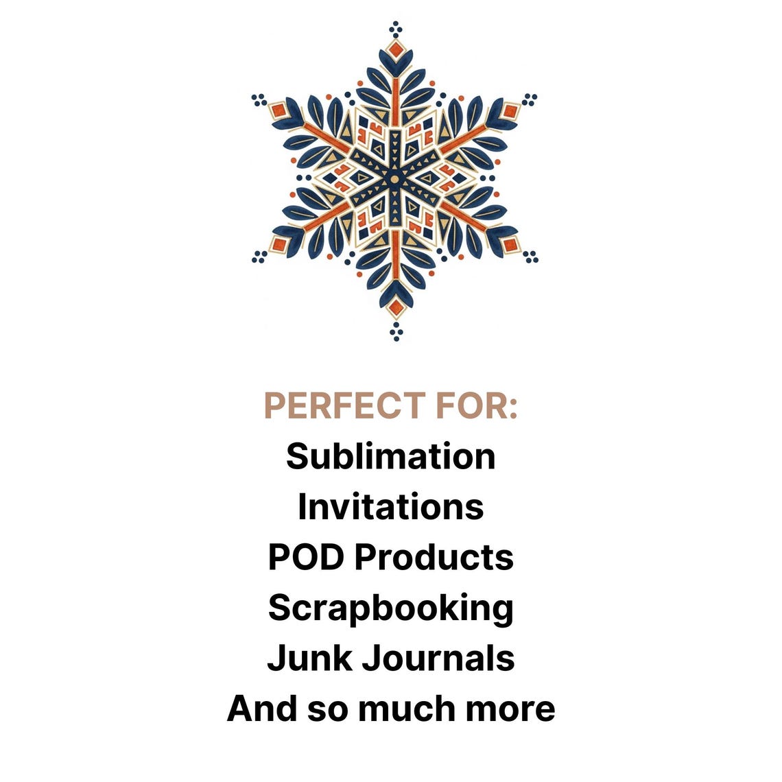 Scandinavian Boho Snowflake Clipart Bundle, Nordic Folk Art Winter ...