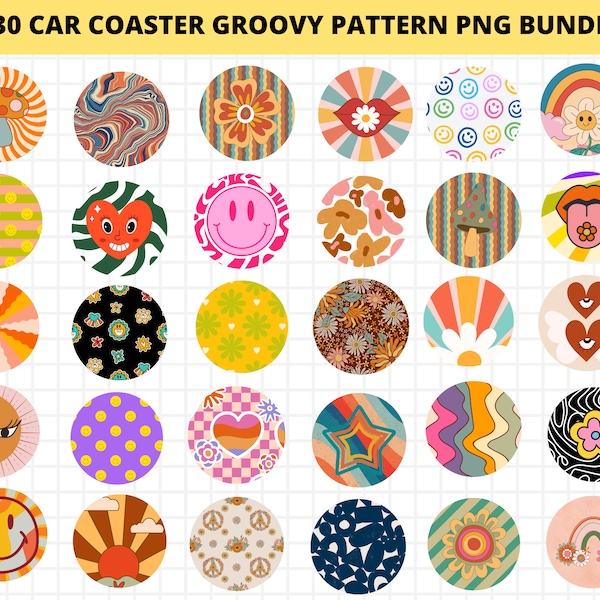 Retro Car Coaster Svg - Etsy