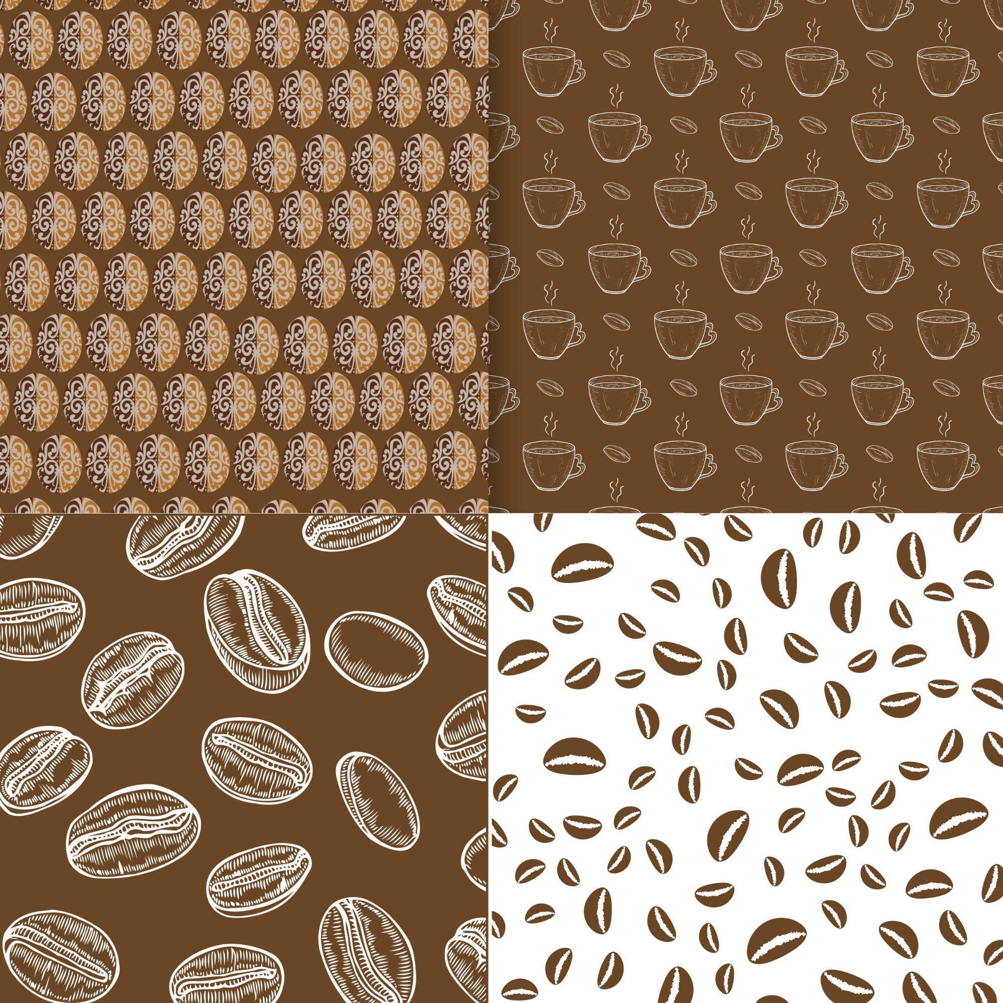 Coffee Lover Digital Paper Pack Coffee Digital - Etsy