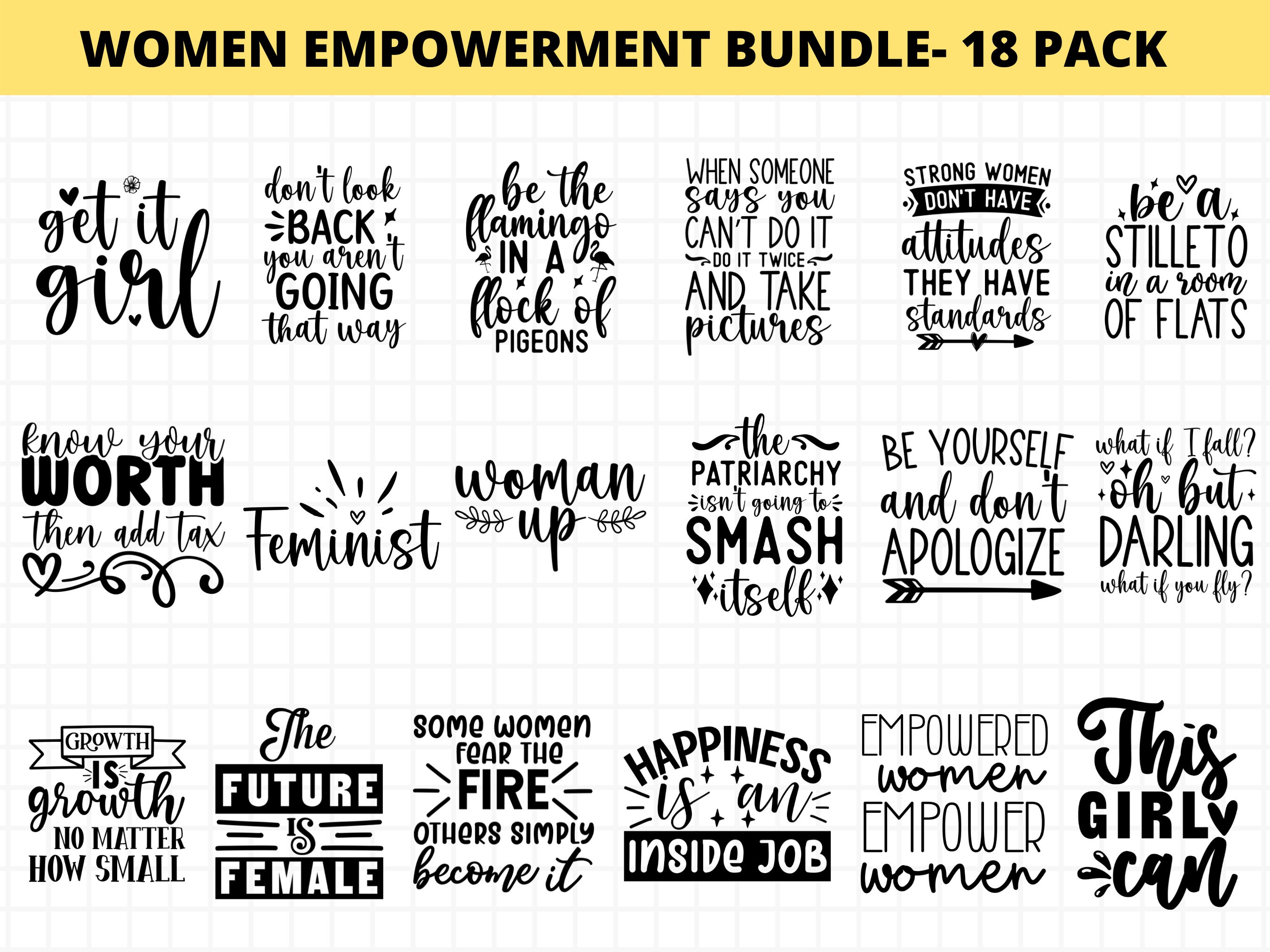 Women Empowerment Bundle SVG Motivational SV Positive - Etsy