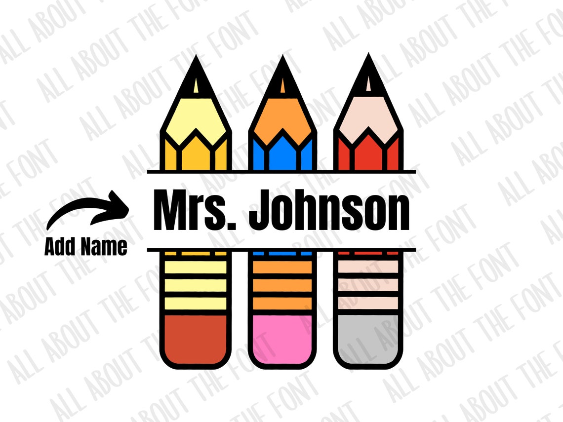 Teacher Appreciation Sublimation Png Teacher Split Monogram - Etsy