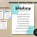Washing Instruction Card Shirt Care Card Clothing Washing - Etsy