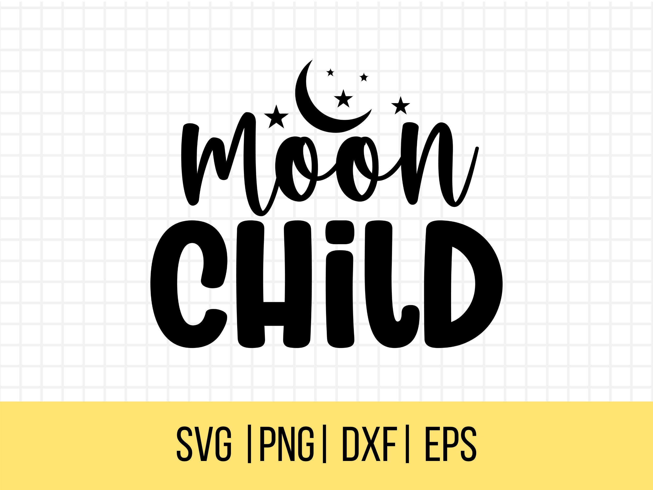 Moon Child SVG Bohemian Moon Svg Crescent Moon Svg Boho | Etsy