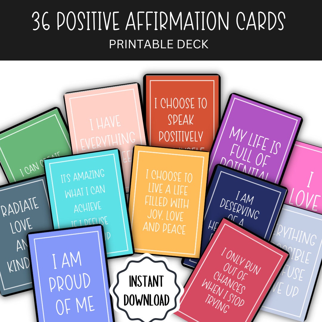 Badass Affirmation Cards Printable Swearing Affirmation Cards Deck ...