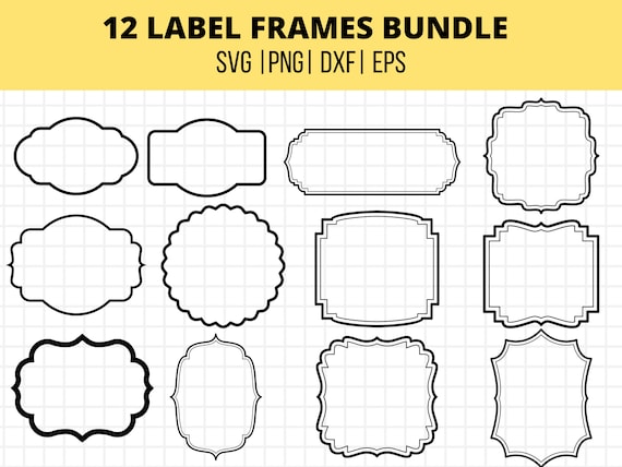 Label Frame Svg Bundle Frames SVG Vintage Frames Svg Frame | Etsy
