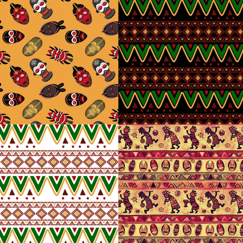 African Digital Paper African Background Paper African - Etsy