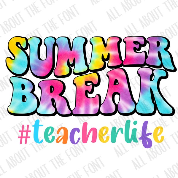 Teacher Summer Break Png - Etsy