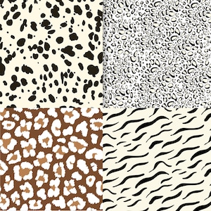 Animal Print Digital Paper Pack, Safari Digital Scrapbook Paper ...