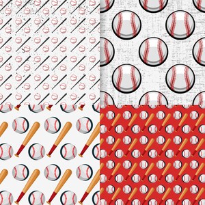 Baseball Digital Paper, Game Day Digital Paper, Baseball Player ...