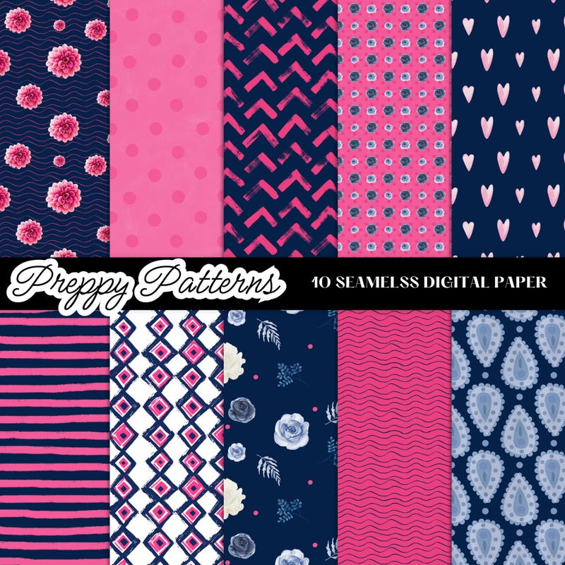 Preppy Papers - Etsy