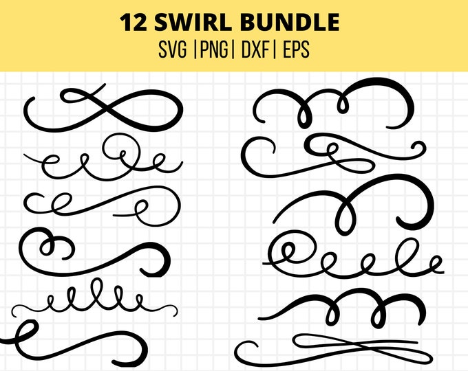 Doodle Svg Bundle, Swirls Svg, Doodles Svg, Png, Jpg, Dxf, Flourishes ...